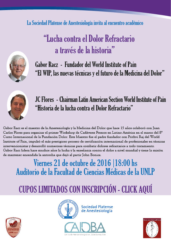 Gabor Racz en La Plata: «Lucha contra el dolor refractario a través de ...